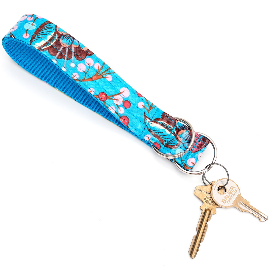 Bloom Keychain Laminated Cotton Fabric Wristlet Key Fob - Etsy