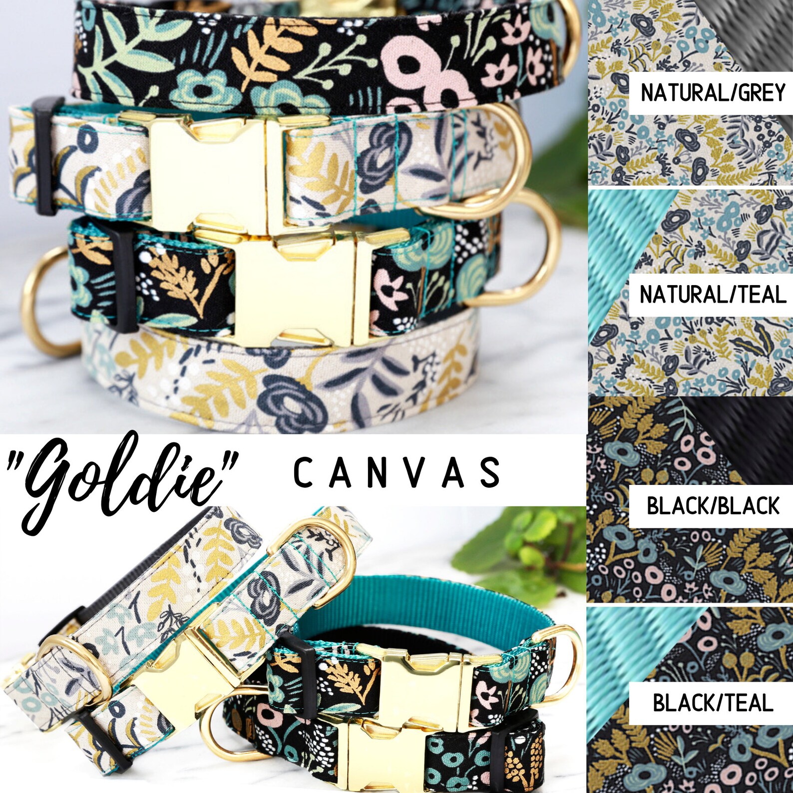 Rifle Paper Co Print Dog Collars - 9 Cute Floral Trendy Patterns- No ...