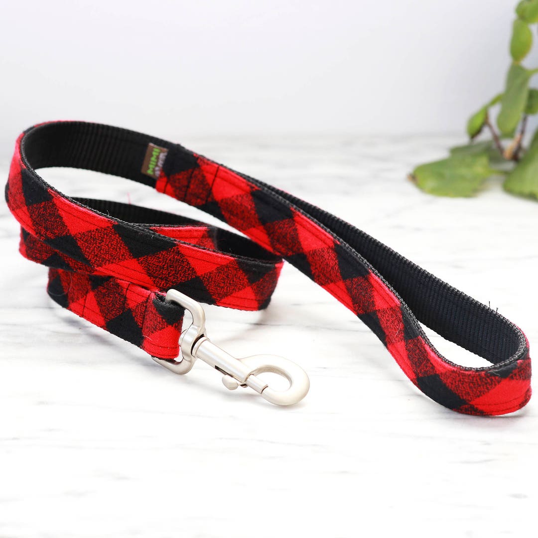 Buffalo Plaid Flannel Dog Leash: Soft Colorful Lead | 4-6ft - Etsy