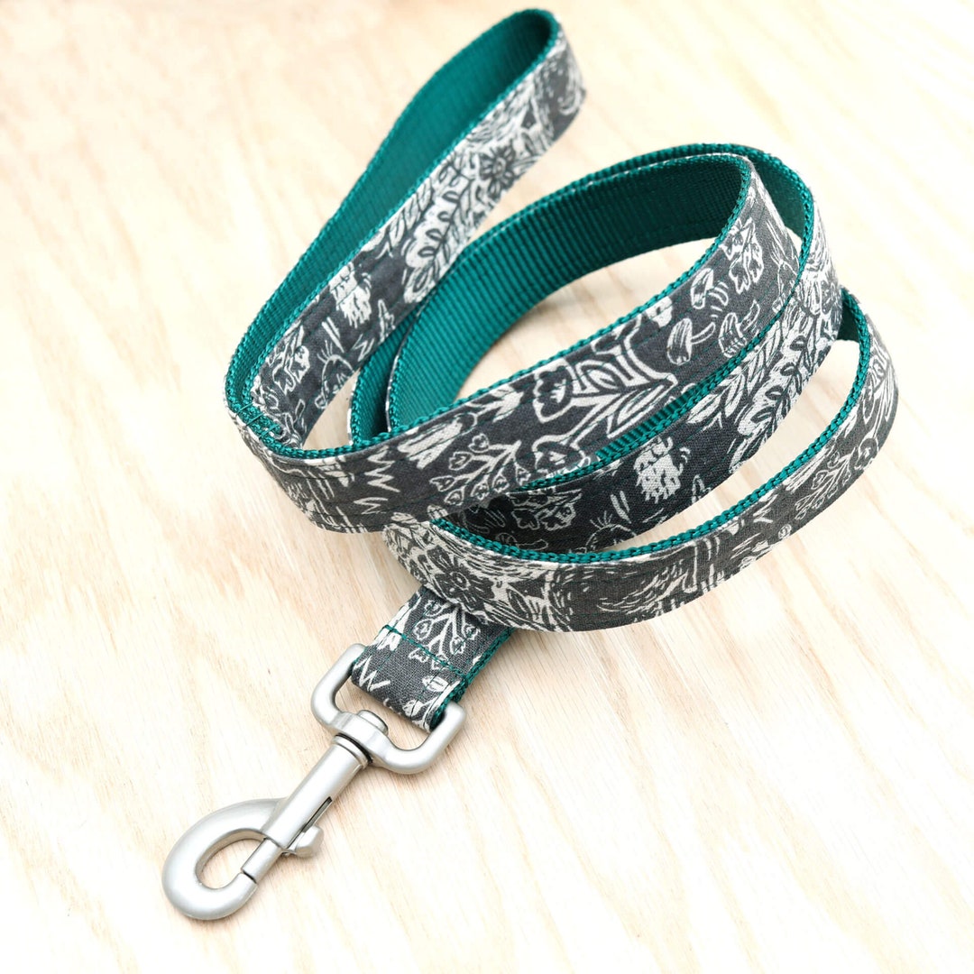 WILDWOOD Black & White Canvas Dog Leash - 4', 5' or 6' - Modern ...