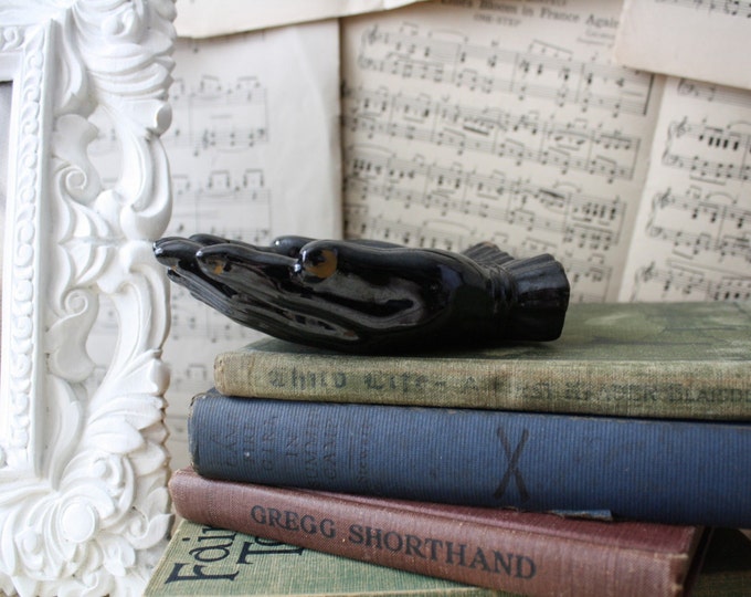 Vintage Black Ceramic HAND - Etsy