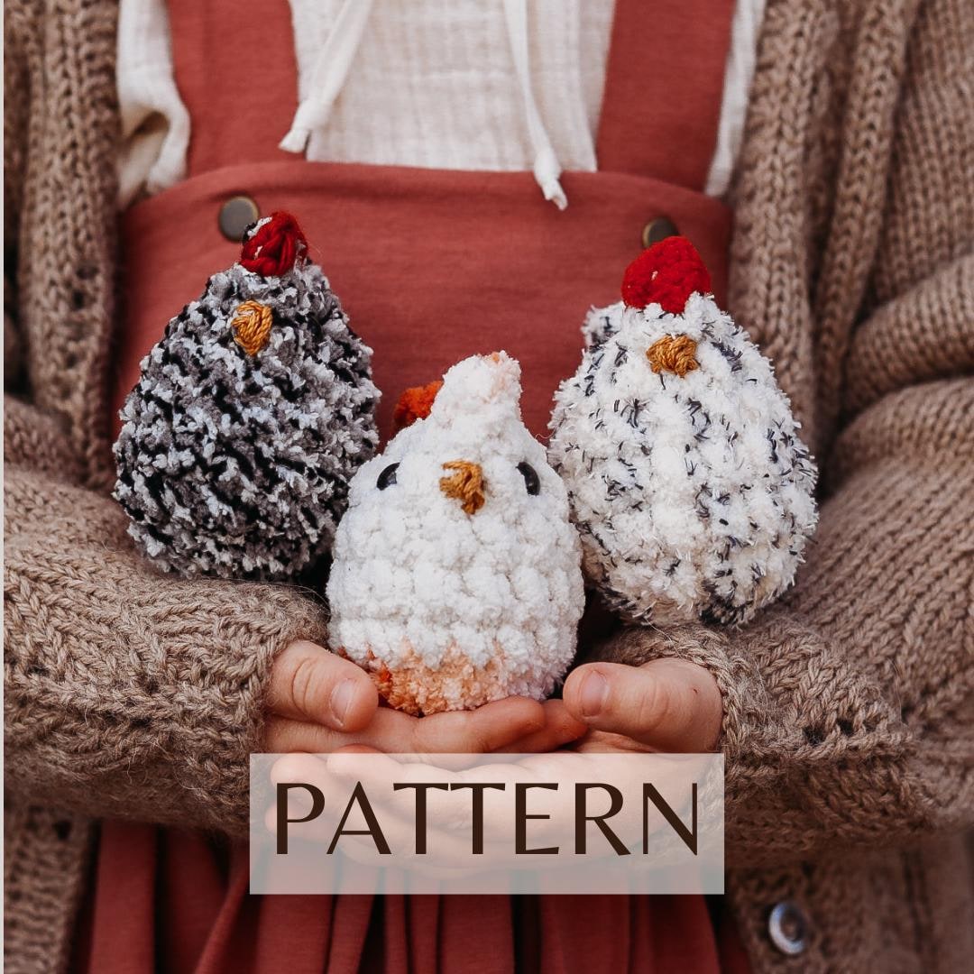 Crochet Mini Chicken Pattern, Crochet Plush Toy, Quick Crochet Pattern ...