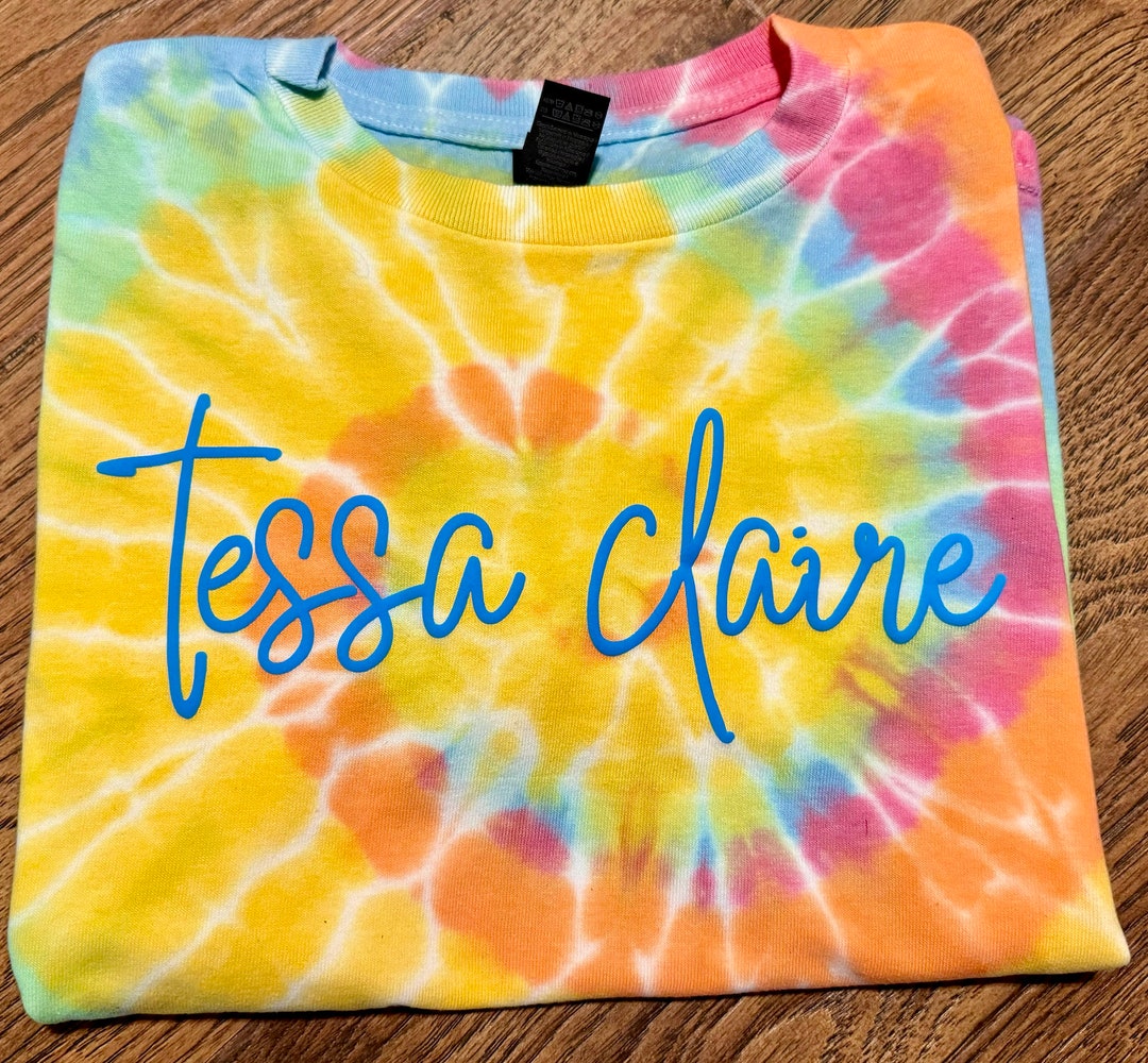 Puff Tye Dye With CUSTOM Name Tee - Etsy