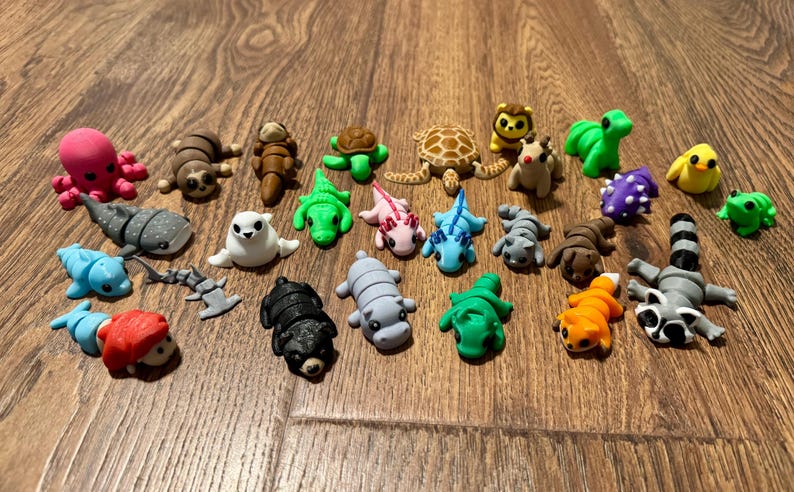 Mini Pocket Pets | 3D Printed Articulating Mini Baby Animals | Sensory ...