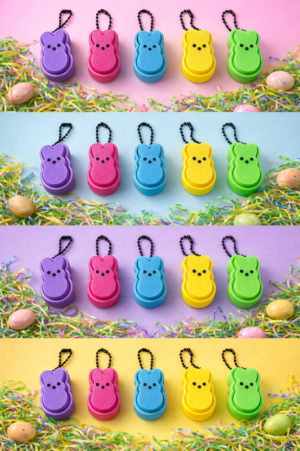 3D Printed Marshmallow Bunny Clicker Keychain Fidget | Keyboard Fidget ...