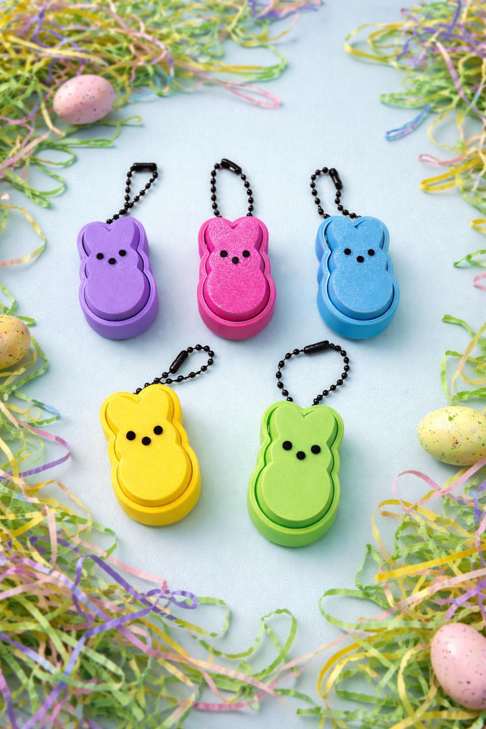 3D Printed Marshmallow Bunny Clicker Keychain Fidget | Keyboard Fidget ...