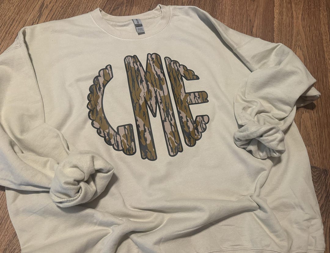 Custom Old School Camo Monogram Tee/sweatshirt - Etsy