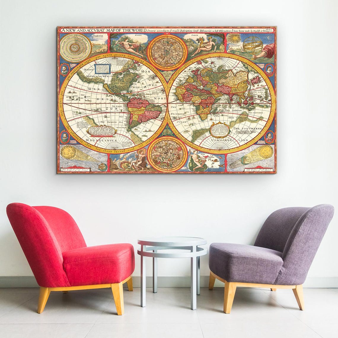Wooden Picture - Historical Map of the World - Etsy
