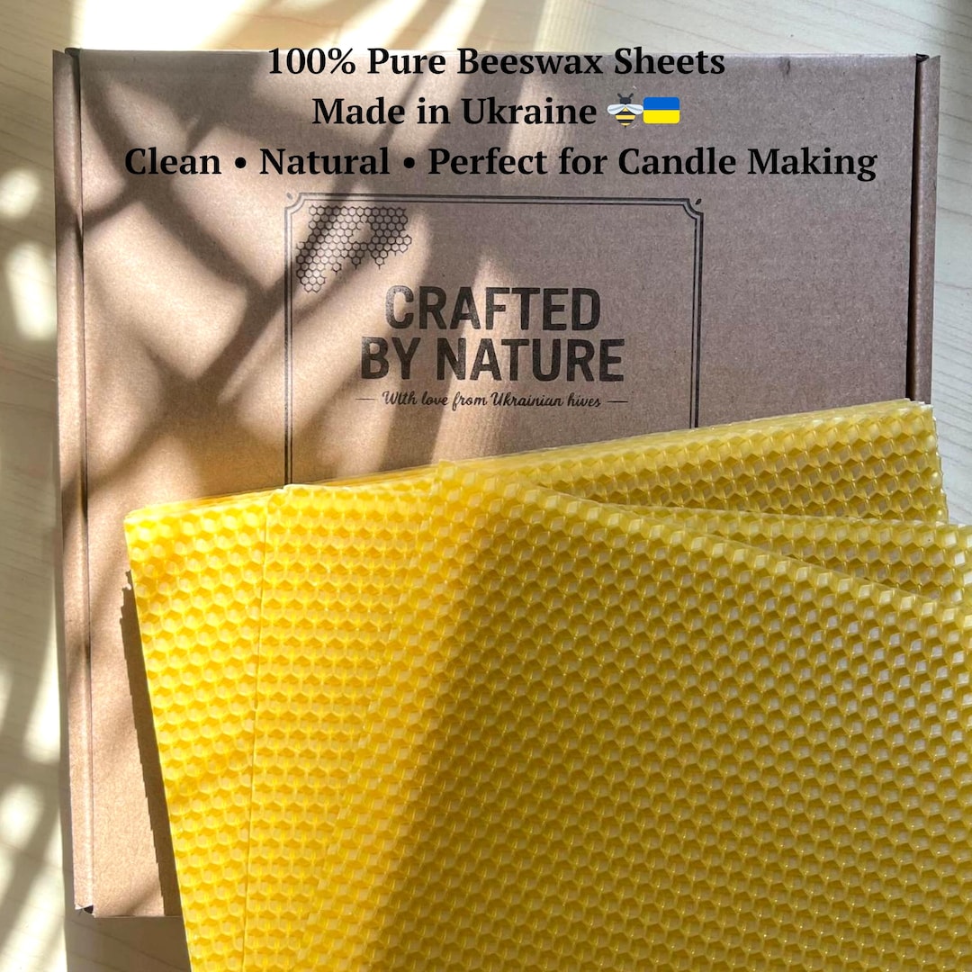 Natural Beeswax Sheets for Candle Making: DIY Craft Supplies - Set of 9 ...