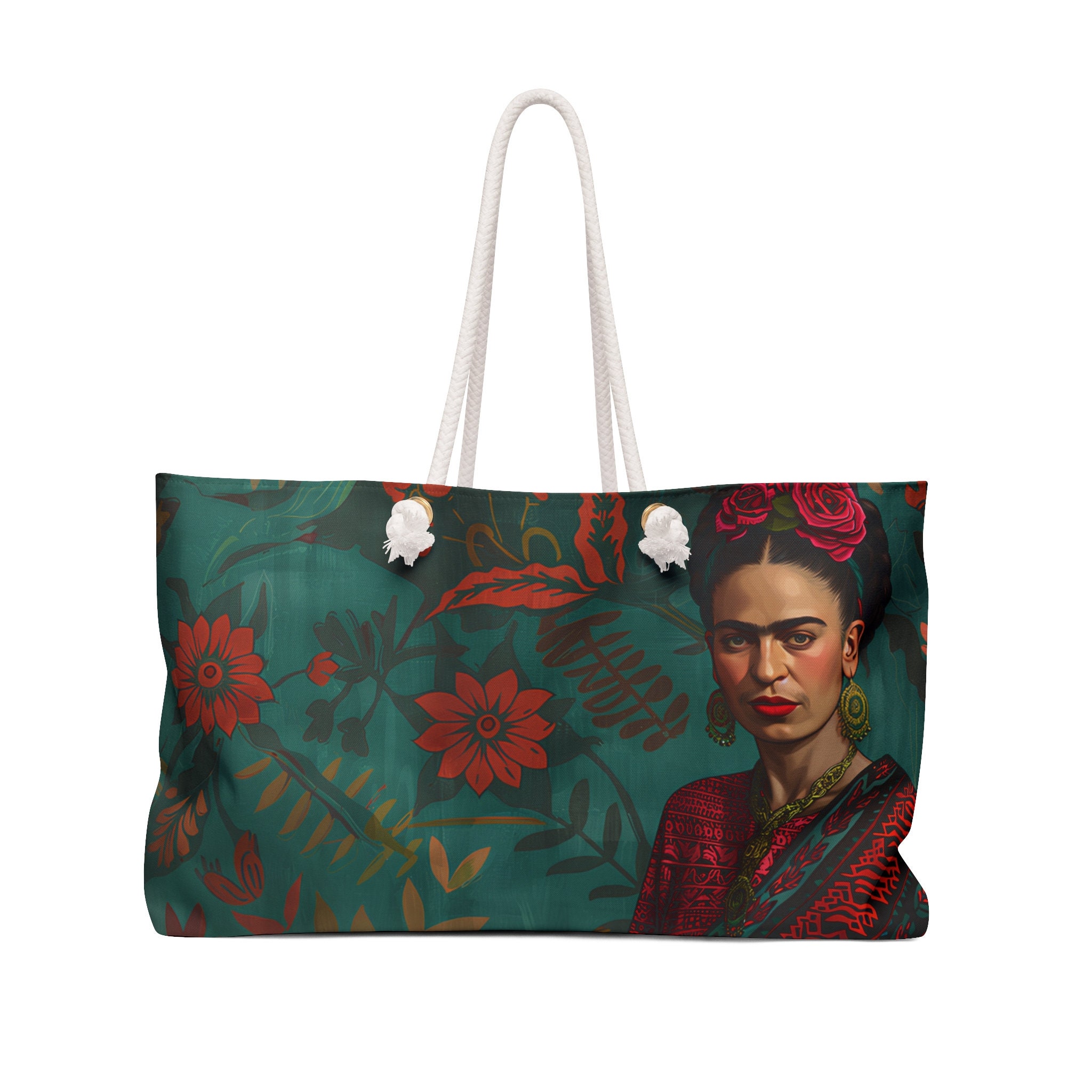 Ruby Green Frieda Kahlo Weekender Bag - Etsy