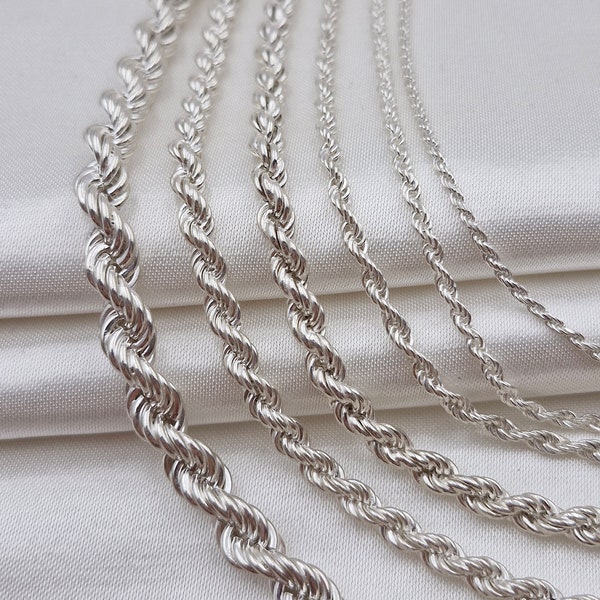 Silver Rope Chain - Etsy