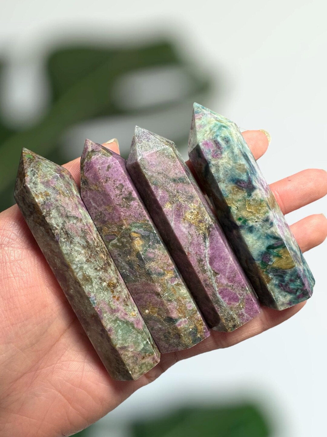 Ruby in Kyanite Tower 1pc Natural Crystal Point - Etsy