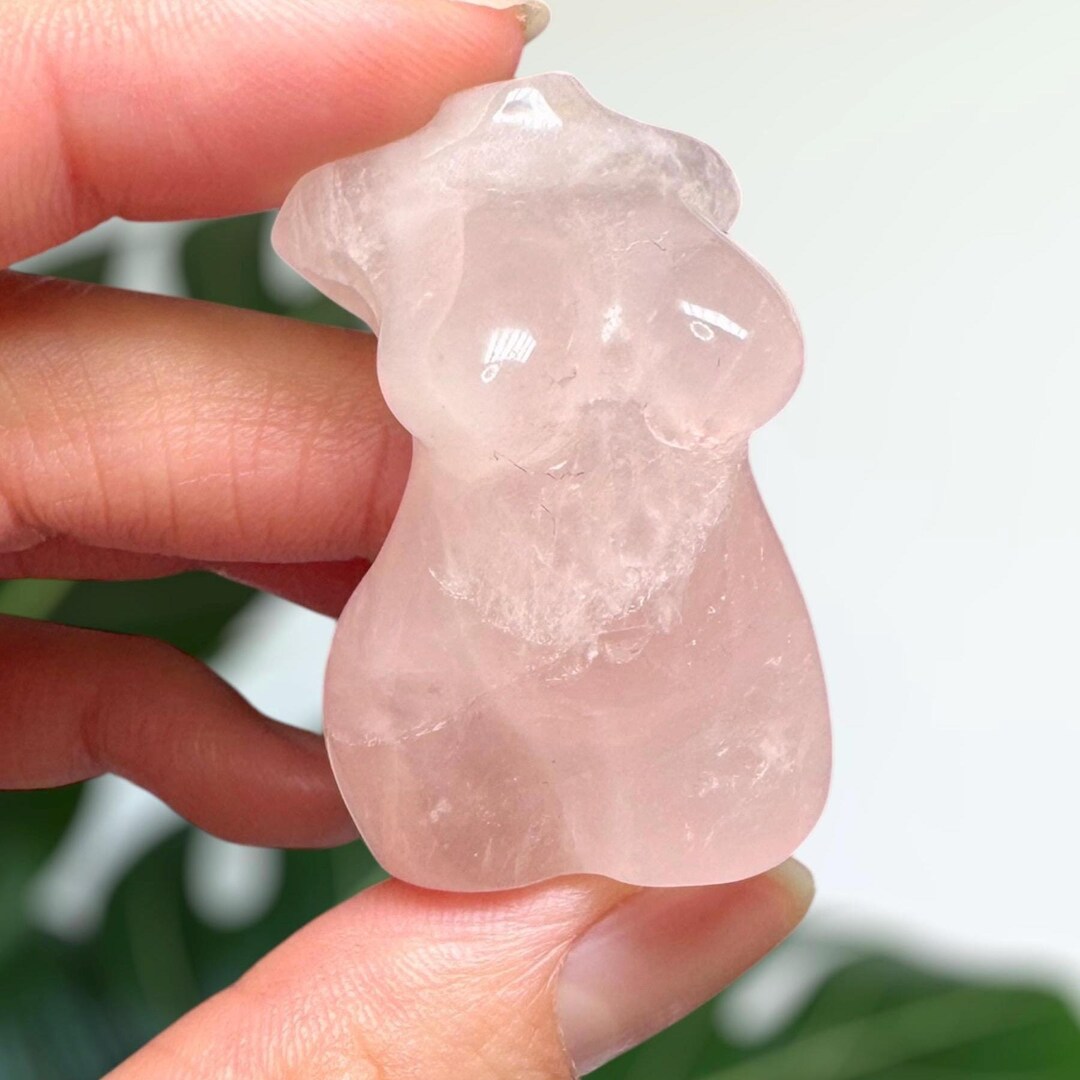 Rose Quartz Goddess Body Carving Female Body Natural Crystal Decoration ...