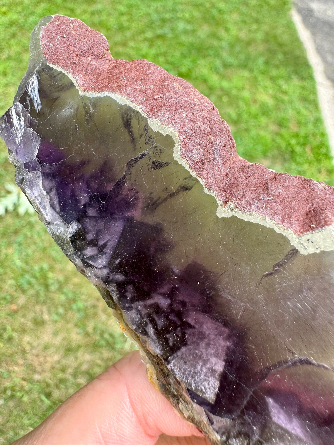 RARE Fluorite With Cube Pyrite and Acicular Pyrite Slab Natural Crystal ...