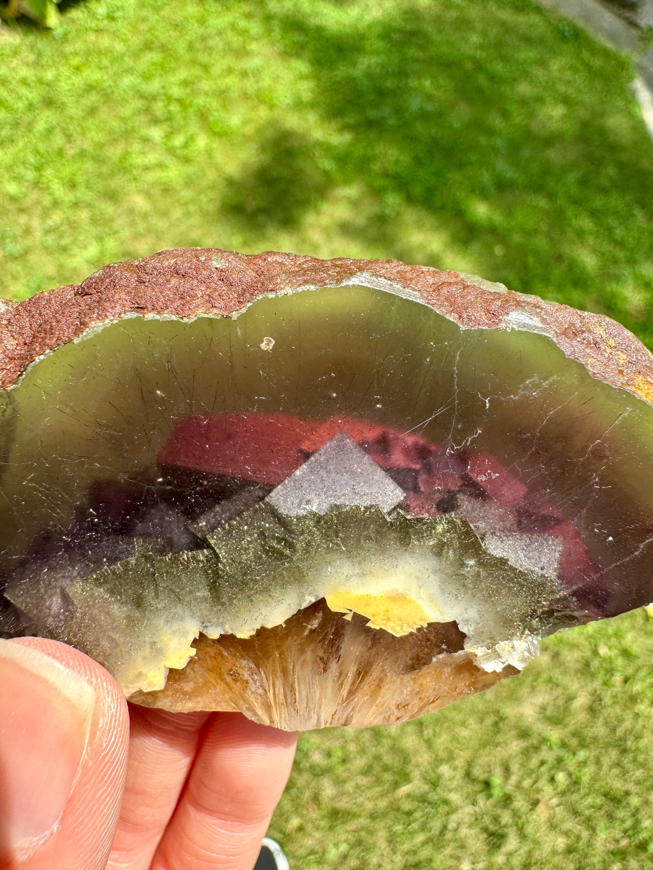 RARE Fluorite With Cube Pyrite and Acicular Pyrite Slab Natural Crystal ...
