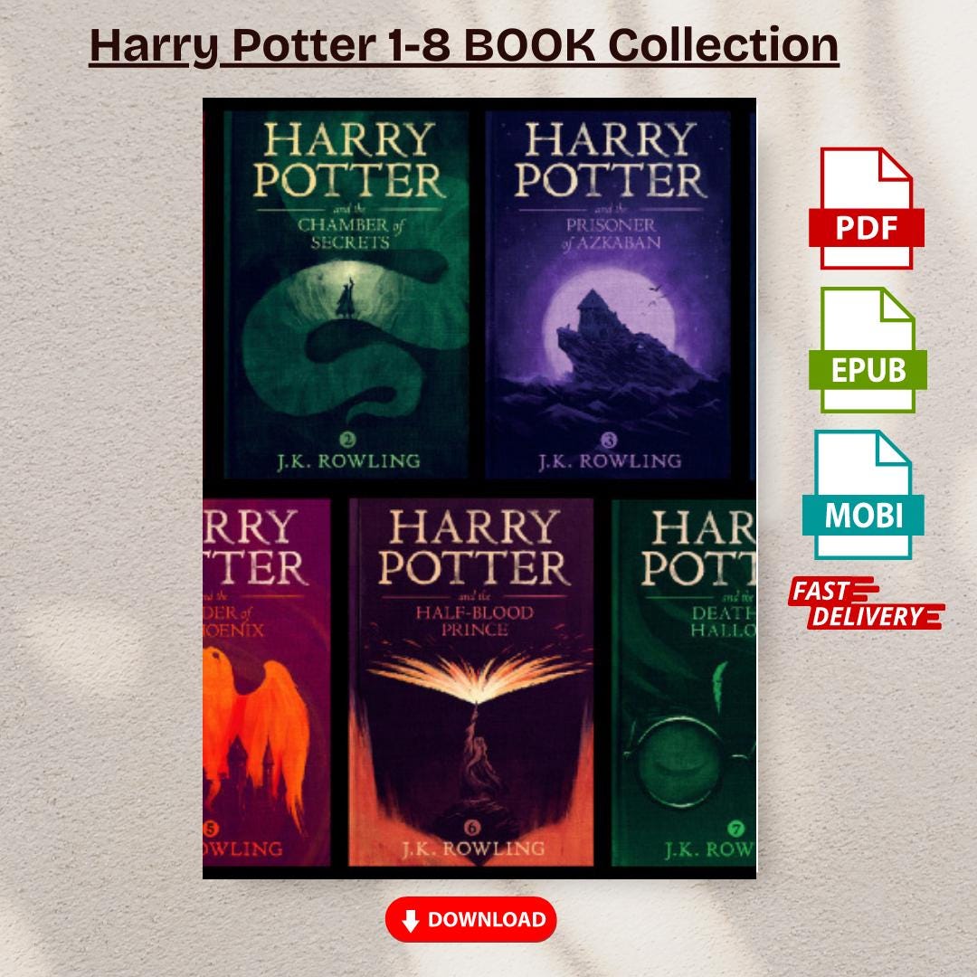 Harry Potter: the Complete Collection All 8 Books Bonus - Etsy