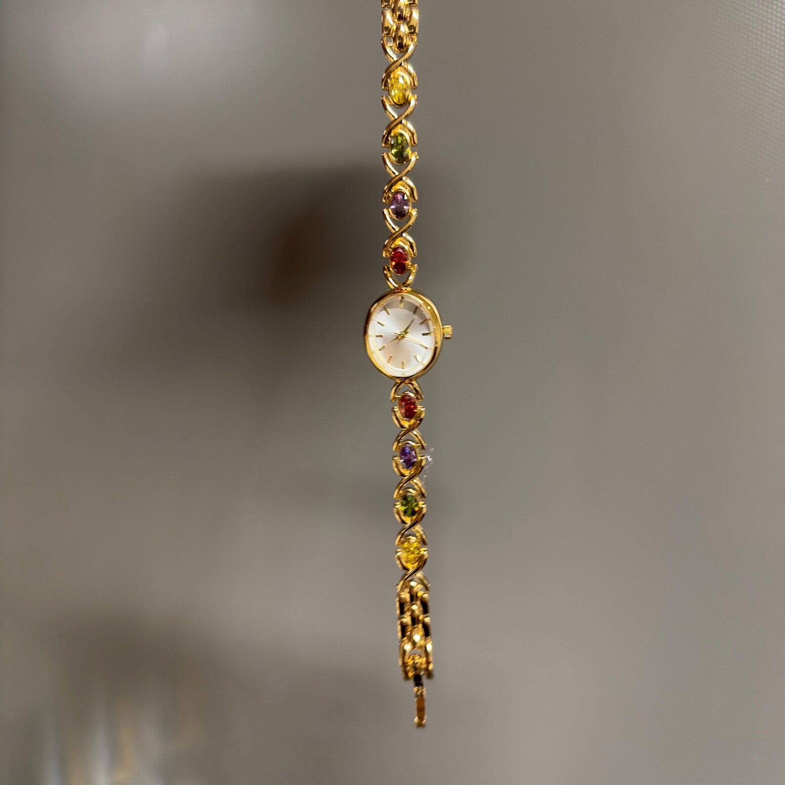 Women's Vintage Gold Watch, Gold Gemstone Watch, Unique Watch, Vintage ...