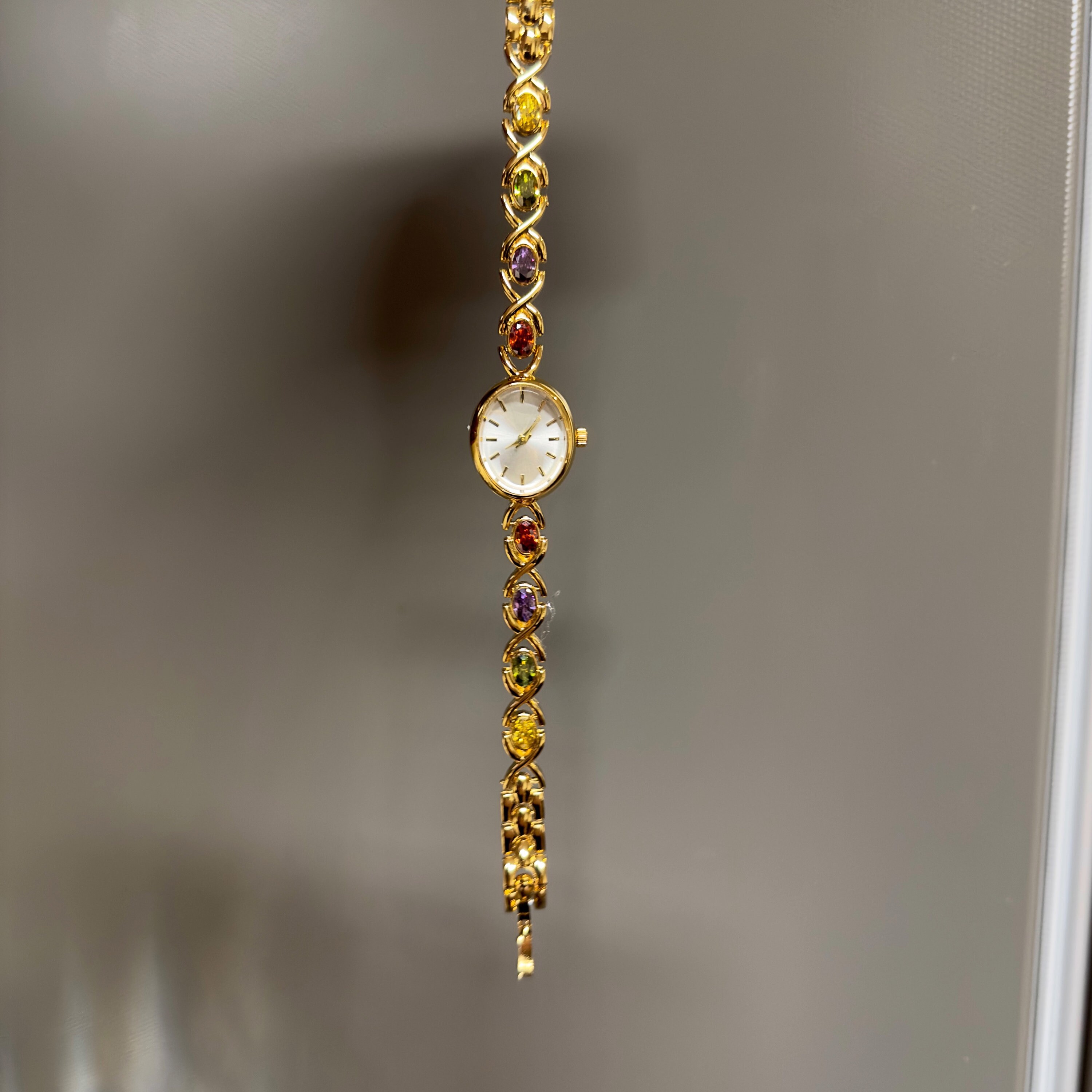 Women's Vintage Gold Watch, Gold Gemstone Watch, Unique Watch, Vintage ...