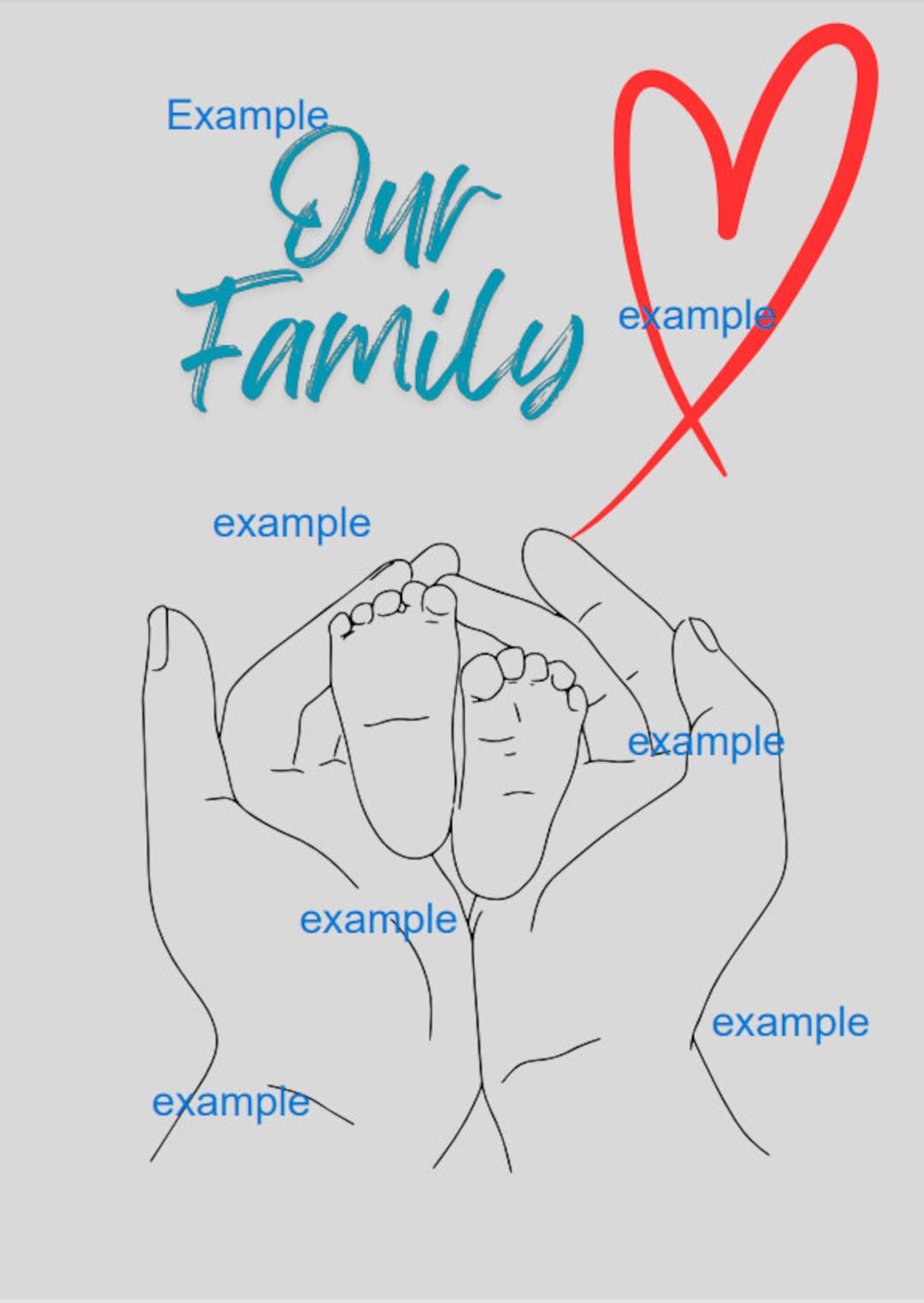 Our Family Poster Baby/newborn - Etsy