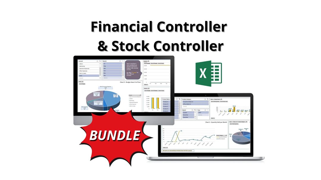 Financial Controller & Stock Controller Bundle. Professional and Fully ...