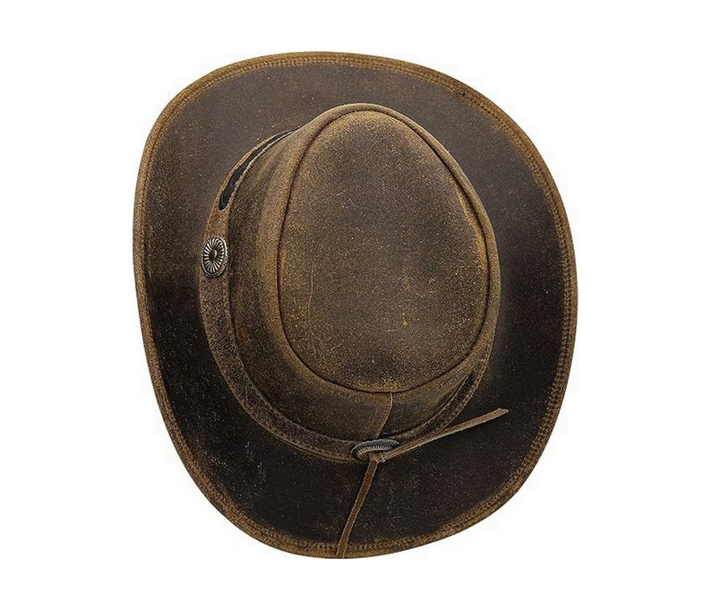 Leather Hat the Wilds Full Grain Leathers Men's Woman's Unisex Cowboy ...