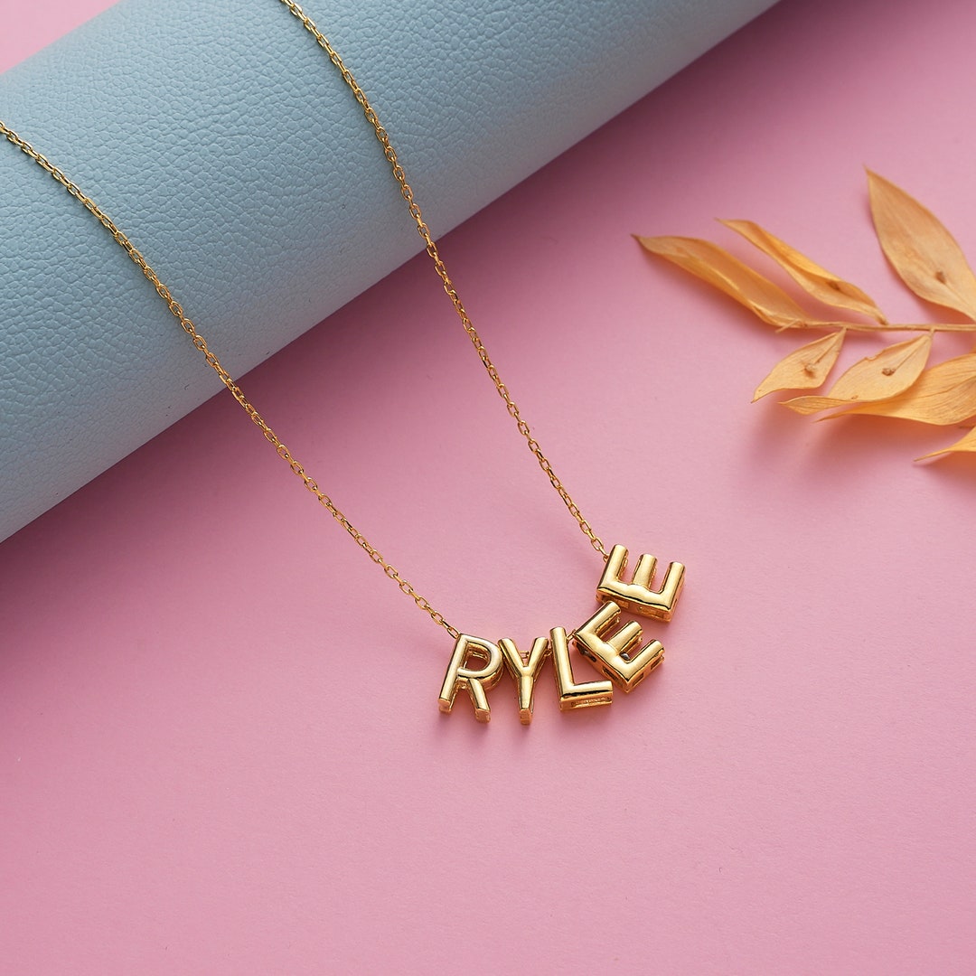 Custom Initial Necklace, Multiple Initial Name Necklace, - Etsy