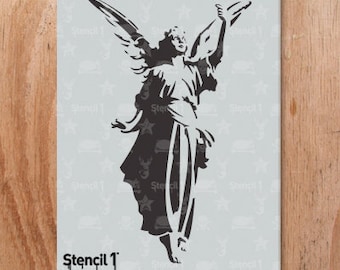Angel Stencil Reusable Craft & DIY Stencils S1_01_90 | Etsy