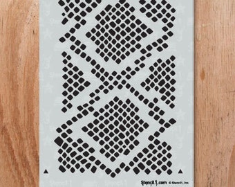 Triangles Flipped Repeat Pattern Stencil Reusable Crafts & | Etsy