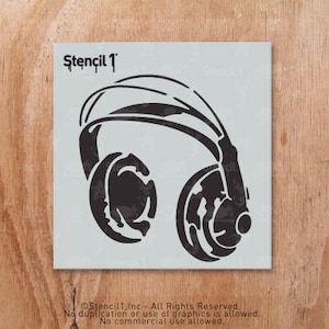 Headphones Stencil - Music Stencil - Reusable Craft & DIY Stencils - S1 ...