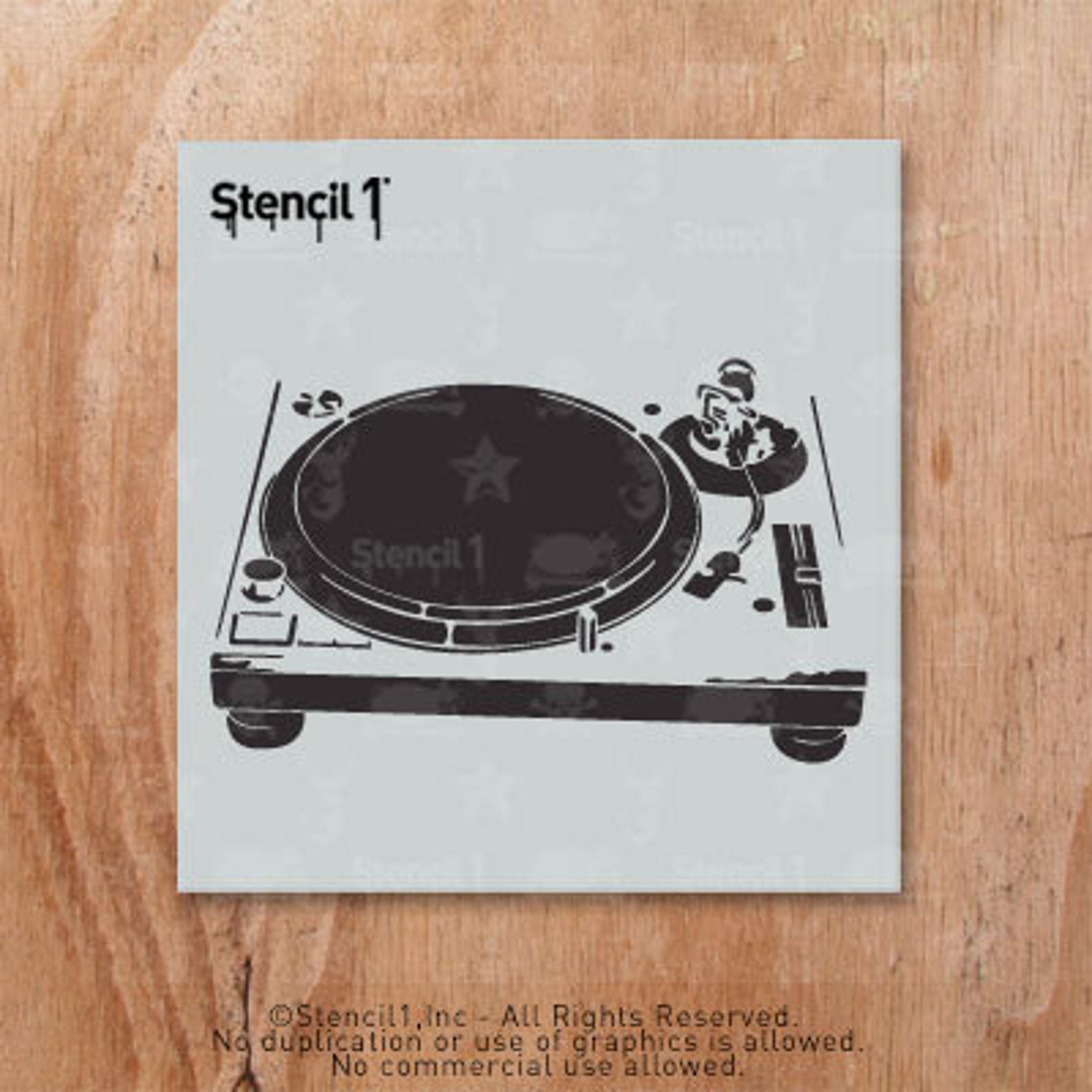 Turntable Stencil Reusable Craft & DIY Stencils S1_01_13_S - Etsy