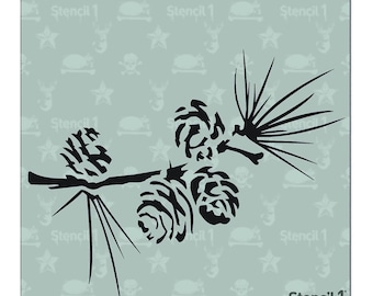 Pine Branch Stencil Reusable Craft & DIY Stencils S1_01_83_S | Etsy