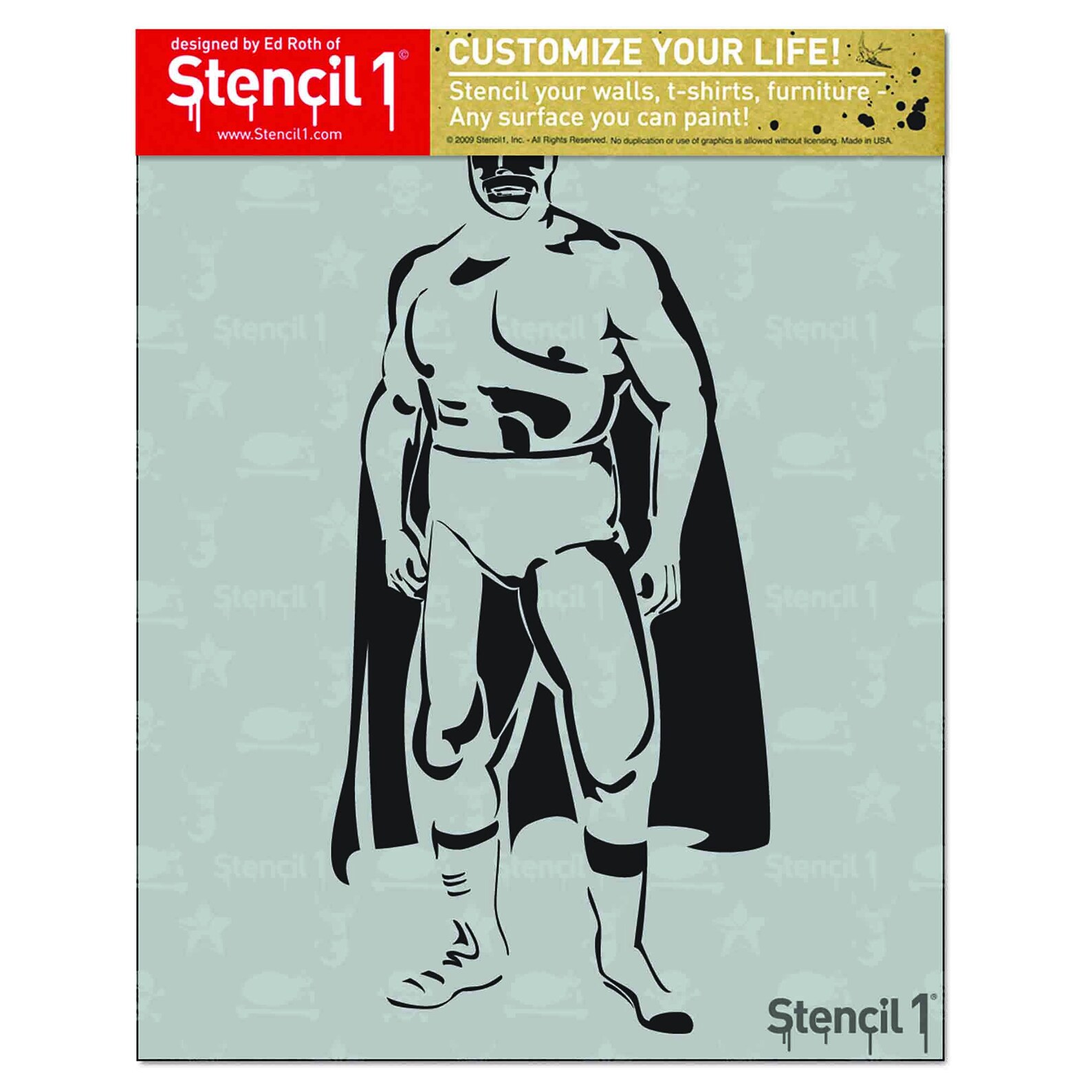 Wrestler Stencil- Reusable Craft &DIY Stencils- S1_01_24 -8.5x11- by ...