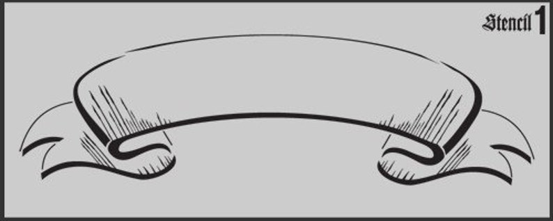 Flowing Banner Stencil Reusable Craft & DIY Stencils - Etsy