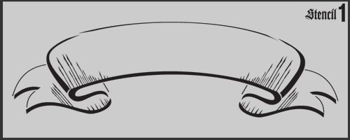 Flowing Banner Stencil Reusable Craft & DIY Stencils | Etsy