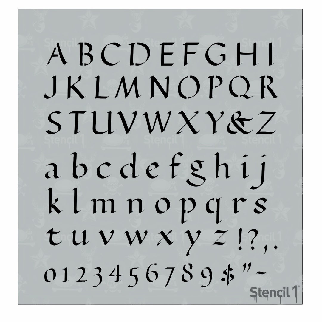 Calligraphy Small Letter Stencil - Reusable Craft & DIY Stencils - S1 ...