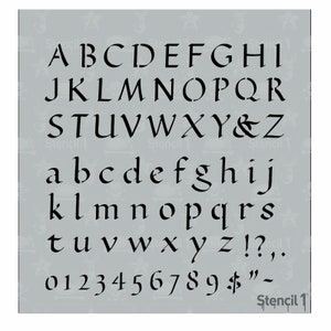 Calligraphy Small Letter Stencil - Reusable Craft & DIY Stencils - S1 ...