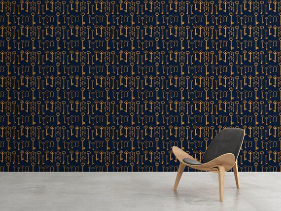 Skeleton Keys Repeat Pattern Wall Stencil Reusable Craft & | Etsy