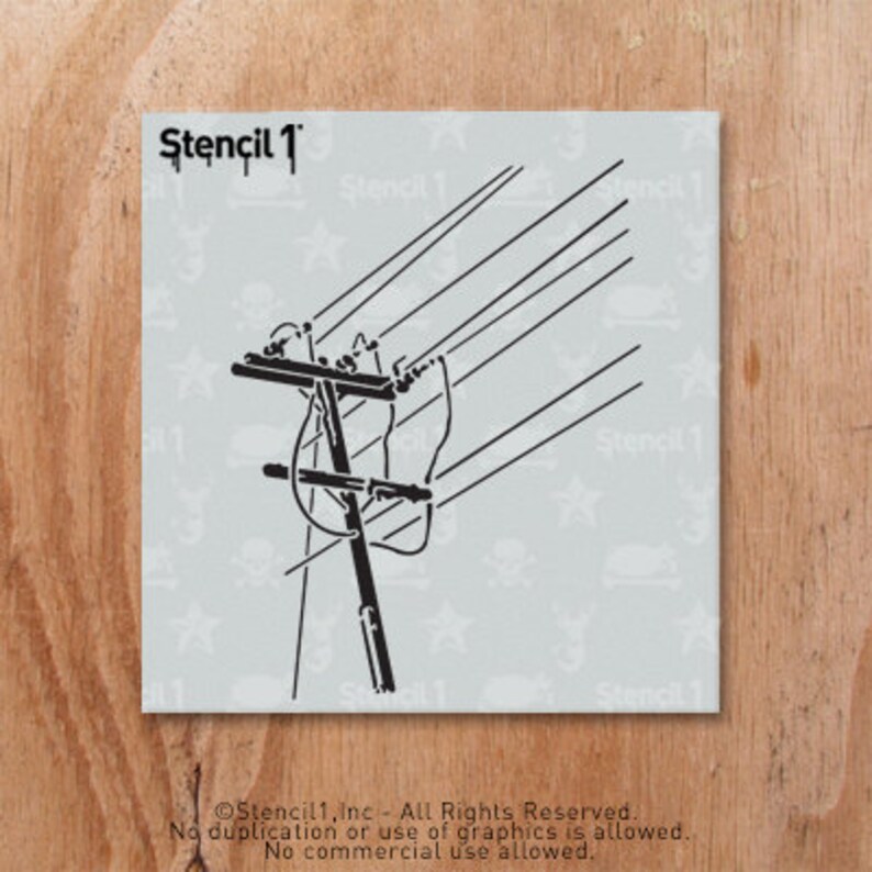 Power Lines Stencil- Reusable Craft & DIY Stencils- S1_01_32_S -small ...