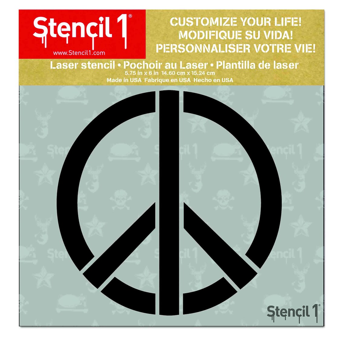Peace Sign Stencil Reusable Craft & DIY Stencils S1_01_115_S - Etsy