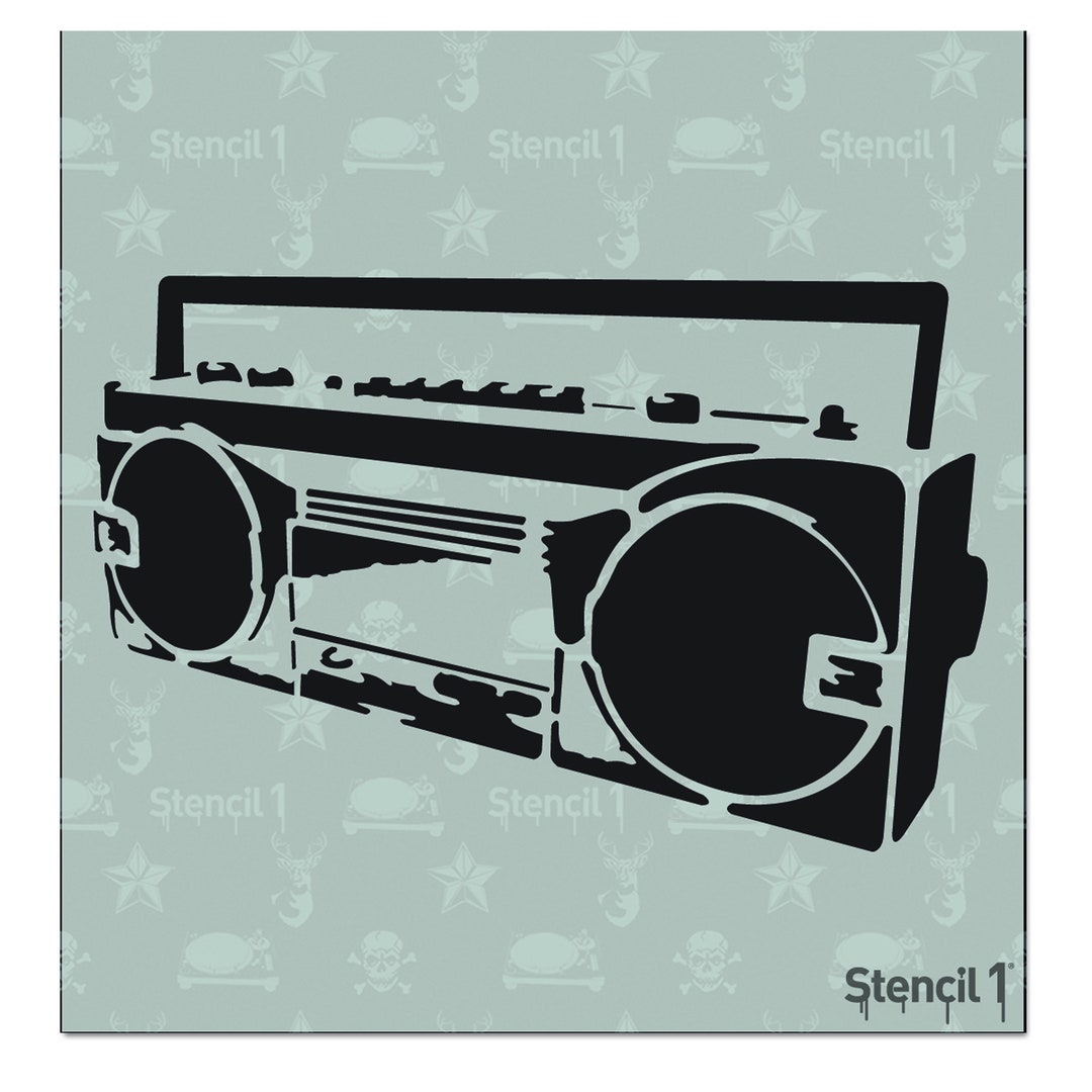 Boom Box Stencil - Reusable Craft & DIY Stencils - S1_01_11_S -small-(5 ...