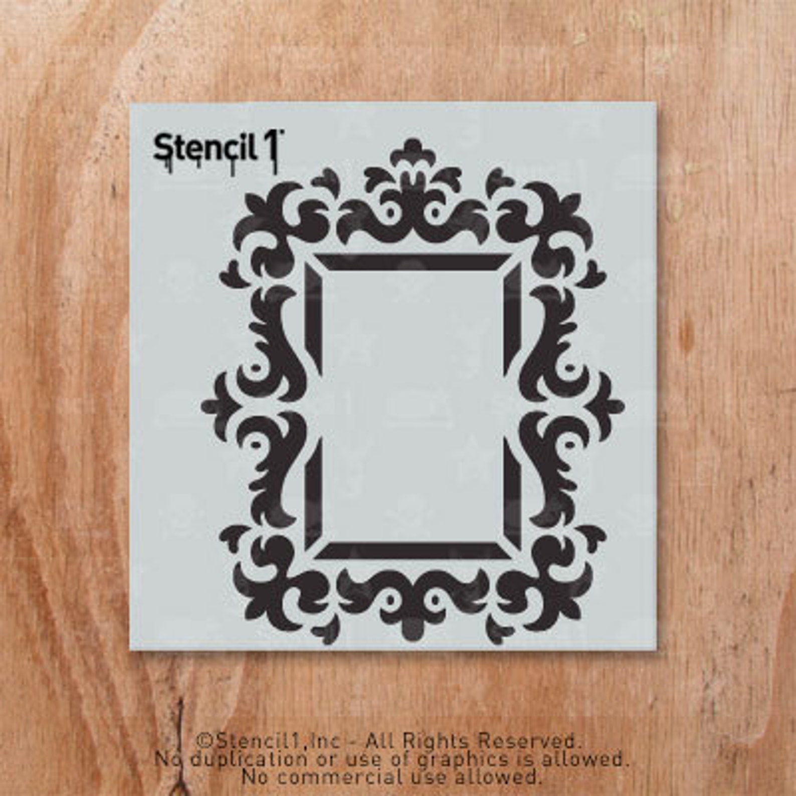 Rococo Frame 2 Stencil Reusable Craft & DIY Stencils | Etsy