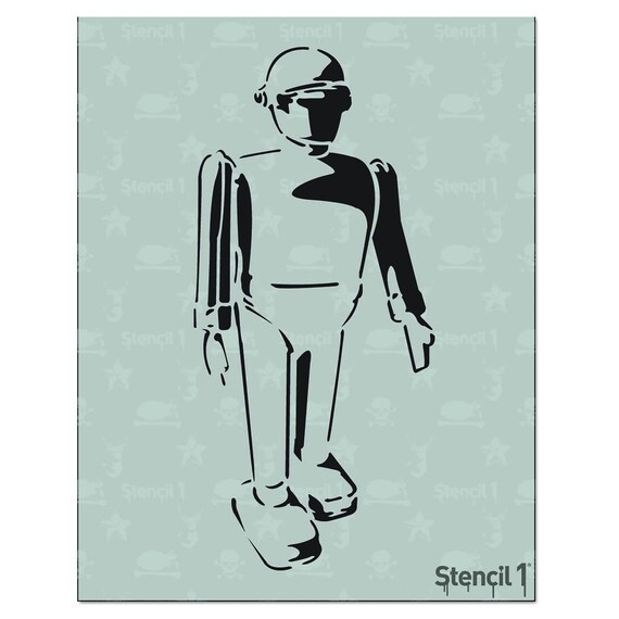 Robot Stencil Reusable Craft & DIY Stencils S1_01_38 | Etsy