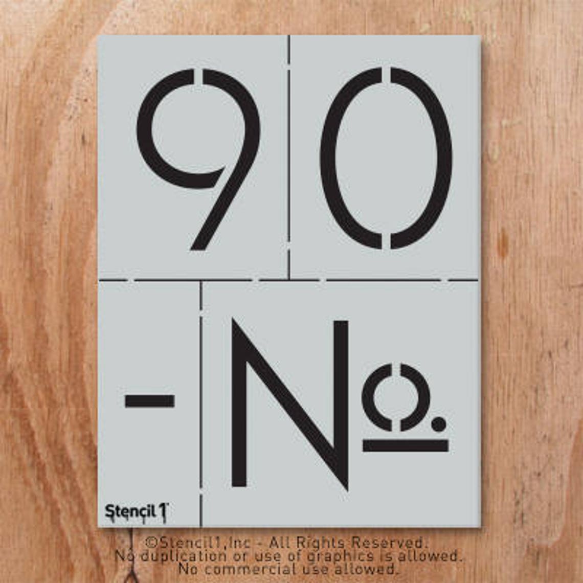 4 Modern Number Stencil Set Reusable Crafts & DIY | Etsy