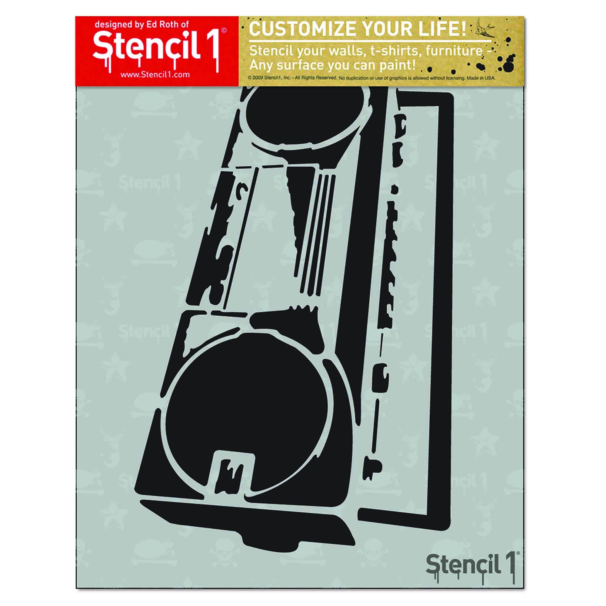 Boombox Stencil- Reusable Craft &DIY Stencils- S1_01_11 -8.5x11- by ...