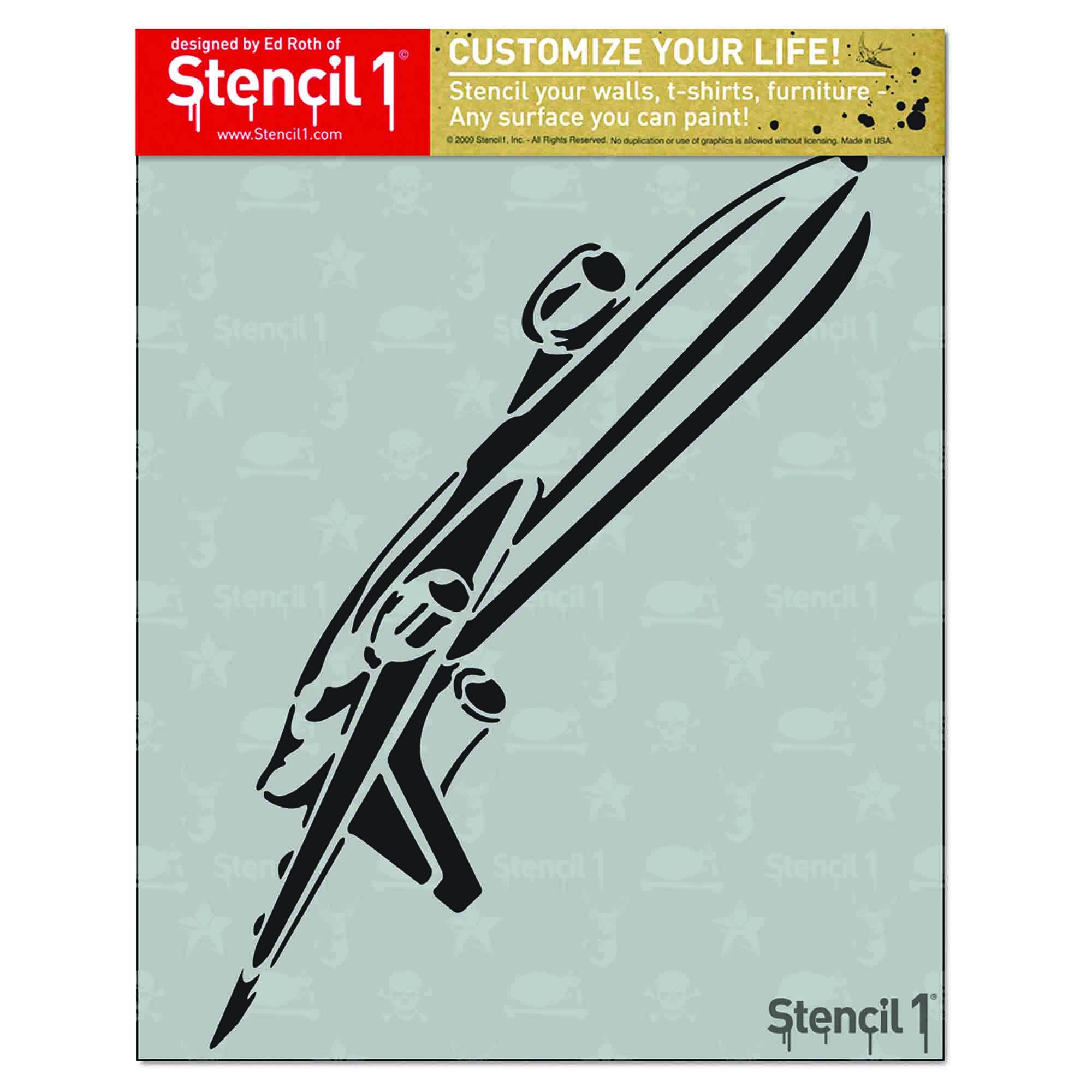 Airplane Stencil Reusable Craft & DIY Stencils S1_01_49 | Etsy