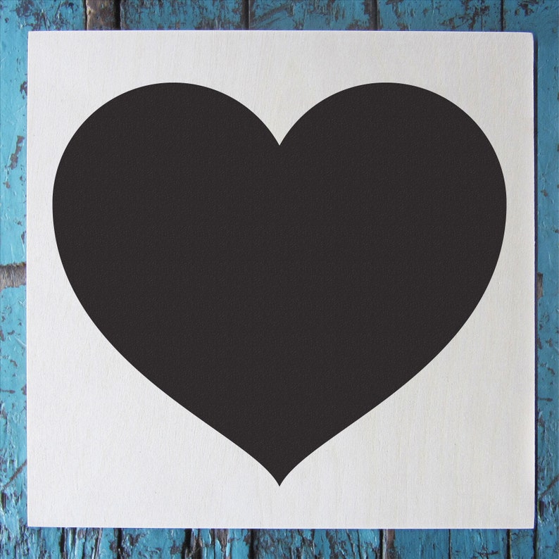 Heart Silho Stencil Reusable Craft &DIY Stencils 1 - Etsy