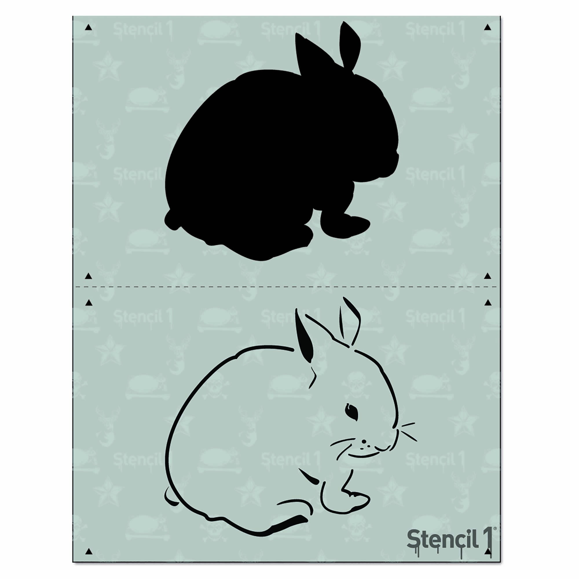 Bunny Two Layer Stencil Reusable Craft &DIY Stencils - Etsy