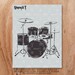 Drum Set Stencil- Reusable Craft & DIY Stencils- S1_01_17 -8.5x11- by ...