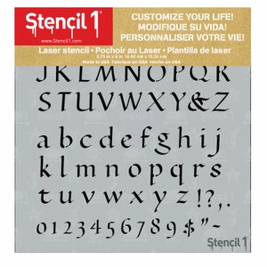 Calligraphy Small Letter Stencil - Reusable Craft & DIY Stencils - S1 ...
