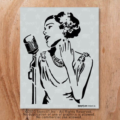Blues Singer Stencil- Reusable Craft & DIY Stencils- S1_01_161 -8.5x11 ...
